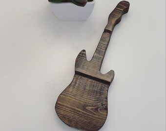 Wooden Guitar Plaque - Etsy