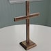 Wooden Cross, 12” Stand up Cross, Cross With Base, Handmade Stand up ...