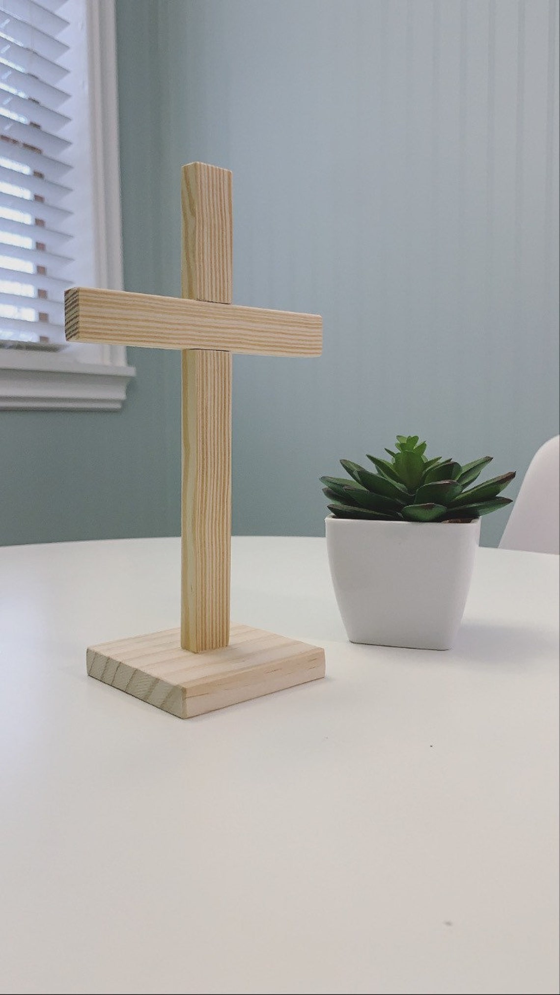 8.5 Stand up Cross Cross With Base Handmade Stand up Cross - Etsy