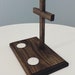 Wooden Cross Cross With Candles Cross With Candle Holder - Etsy