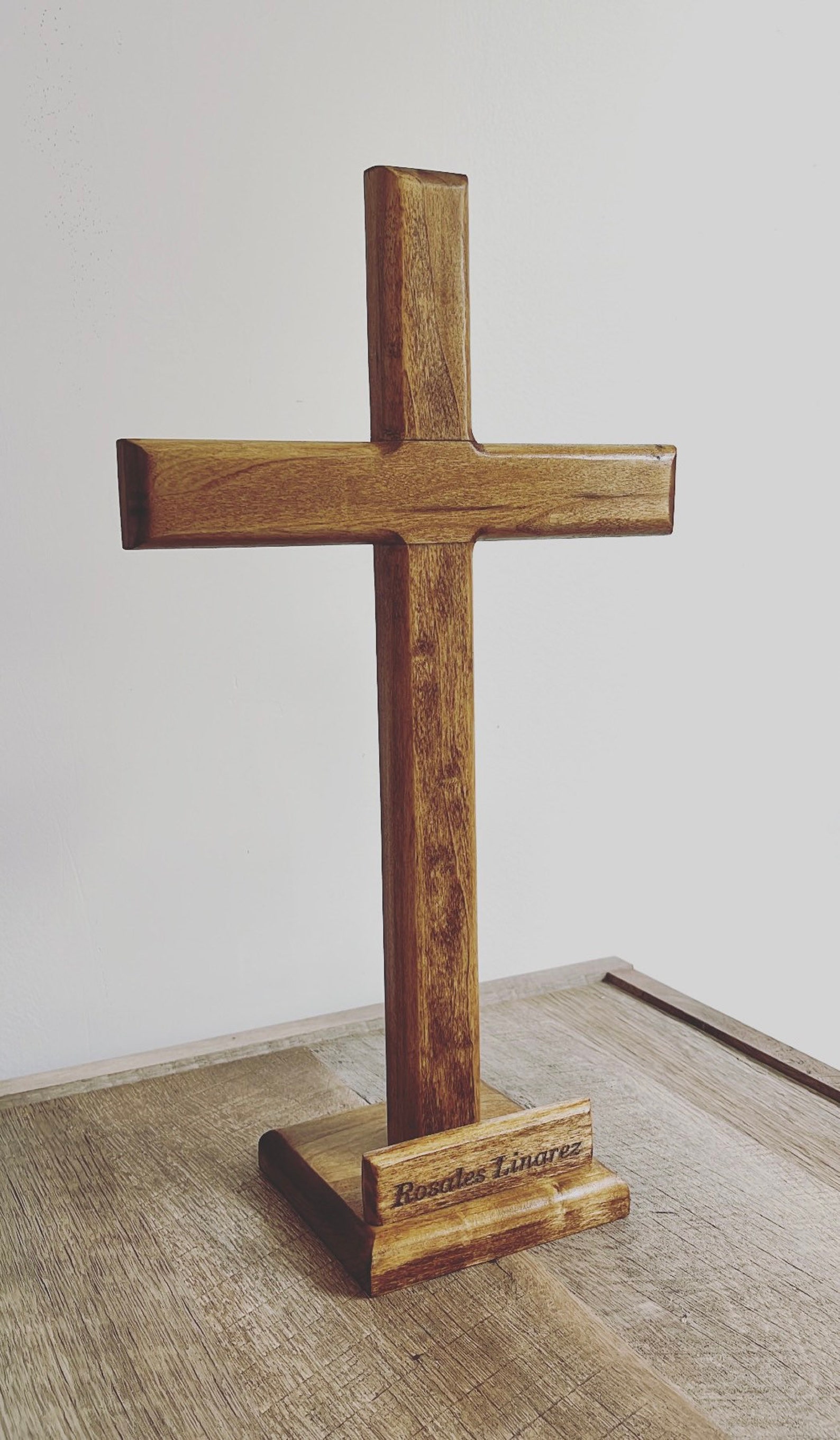 Wooden Cross Custom Made Cross Cross With Base 16 Wooden - Etsy