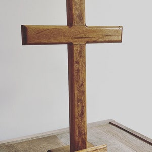 Wooden Cross, Custom Made Cross, Cross With Base, 16” Wooden Cross ...
