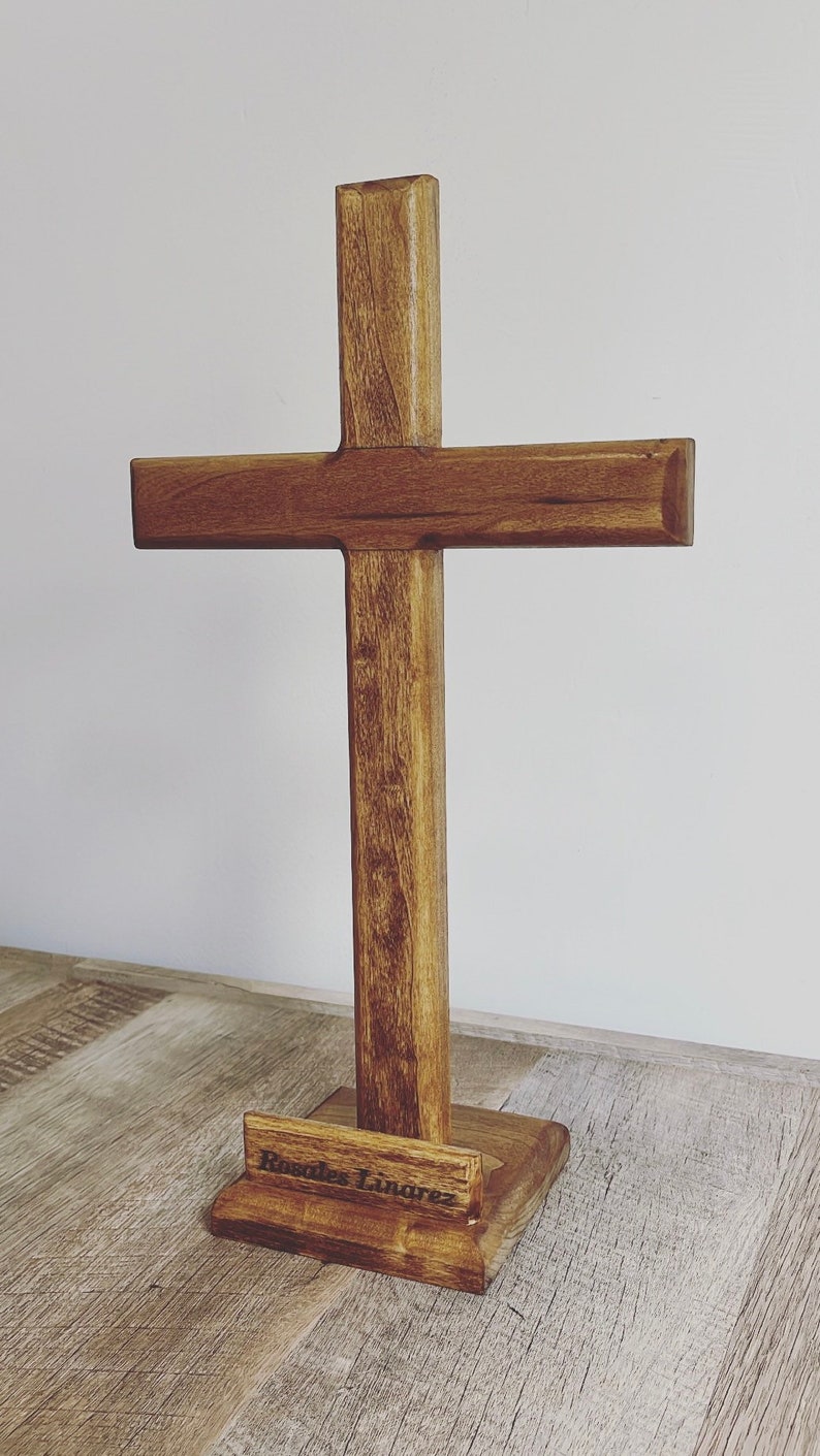 Wooden Cross Custom Made Cross Cross With Base 16 Wooden - Etsy