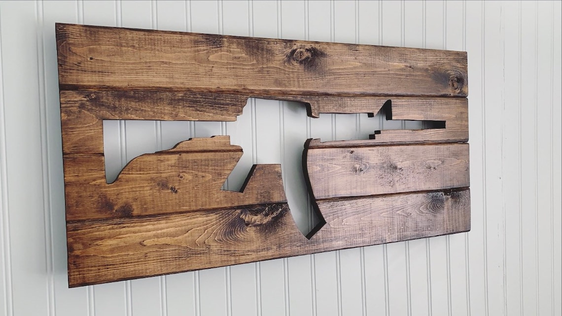 Wooden Gun Frame Gun Wall Decor Wall Decor Wooden Gun - Etsy