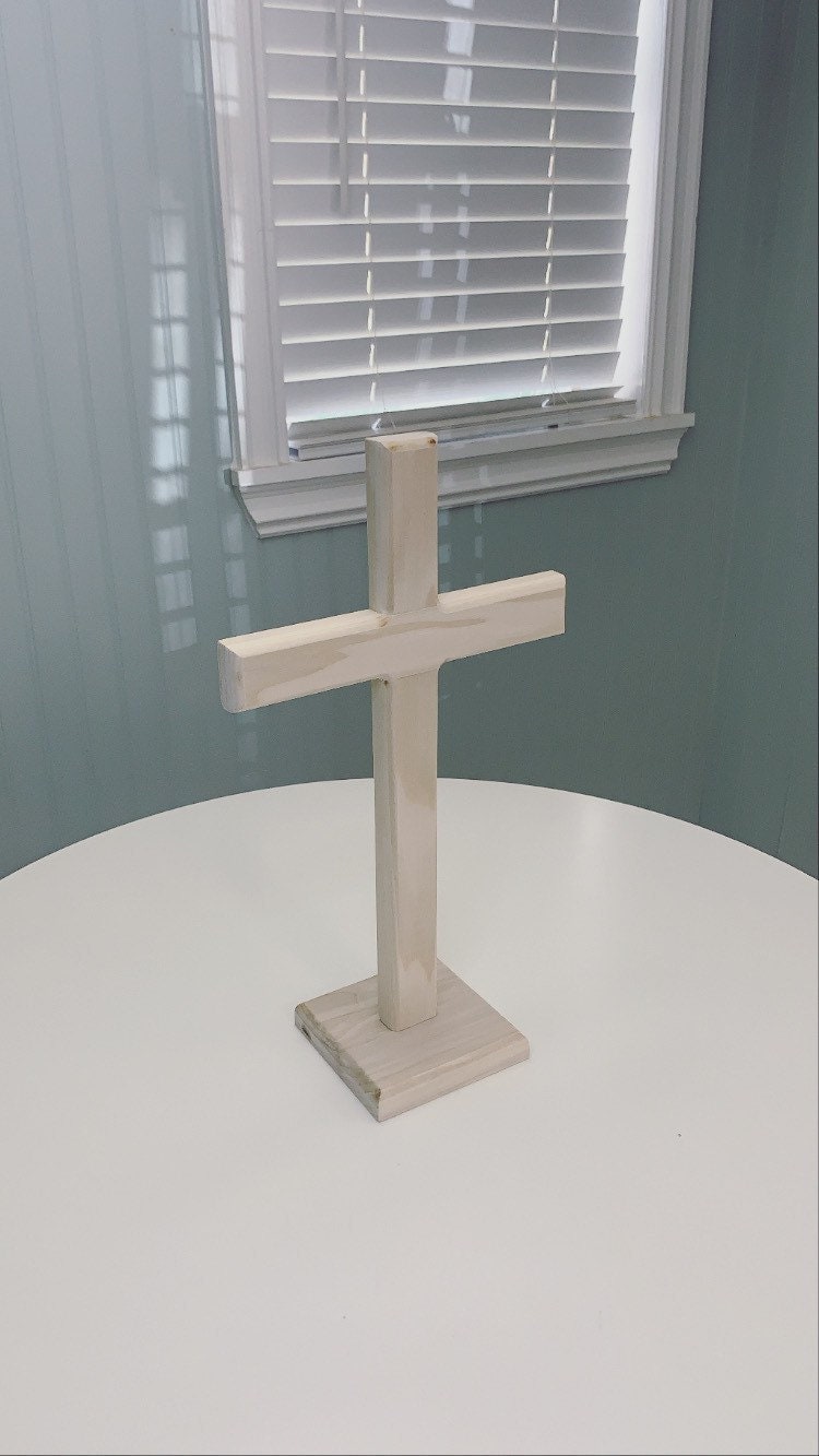 Wooden Cross 16 Stand up Cross Cross With Base Handmade | Etsy