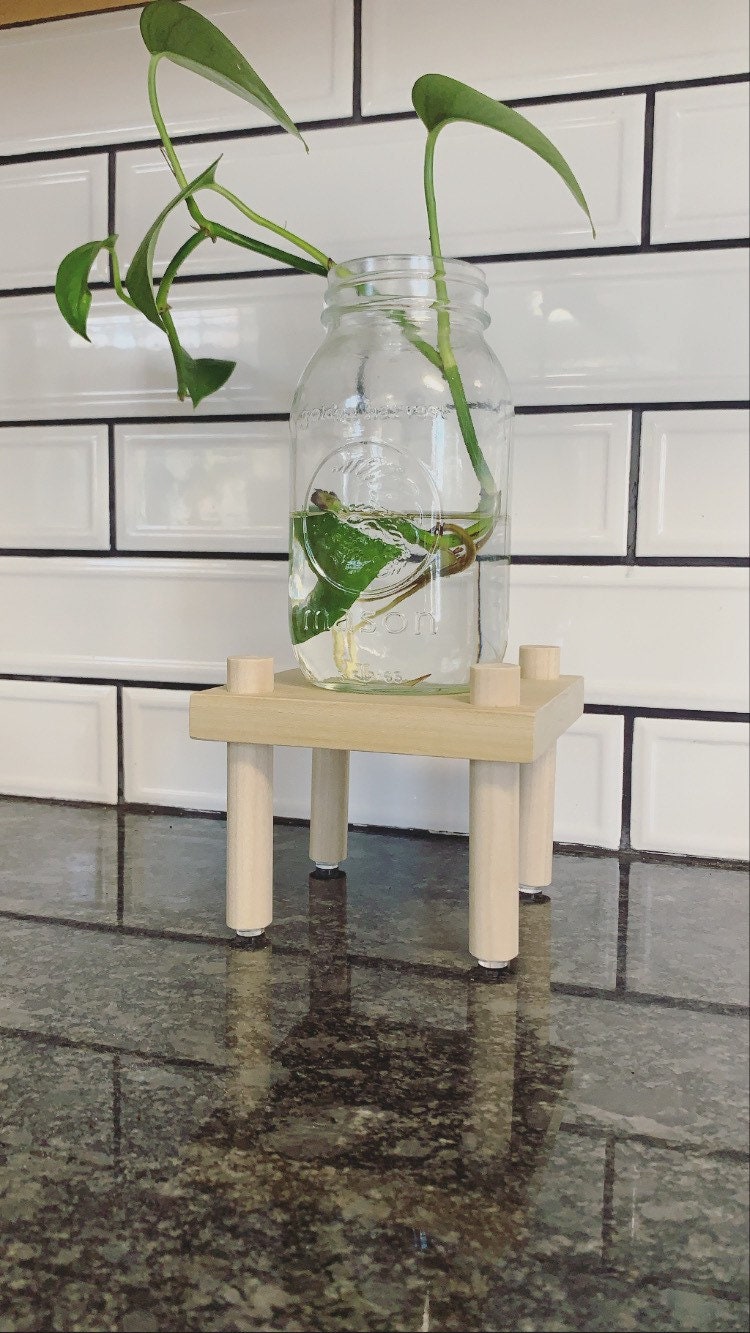 Handmade Poplar Wood Plant Stand, Small Home Decor - Etsy