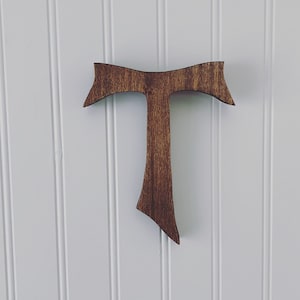 Tau Cross, Wooden Tau Cross, Tau, Handmade Tau Cross, Wooden Cross ...
