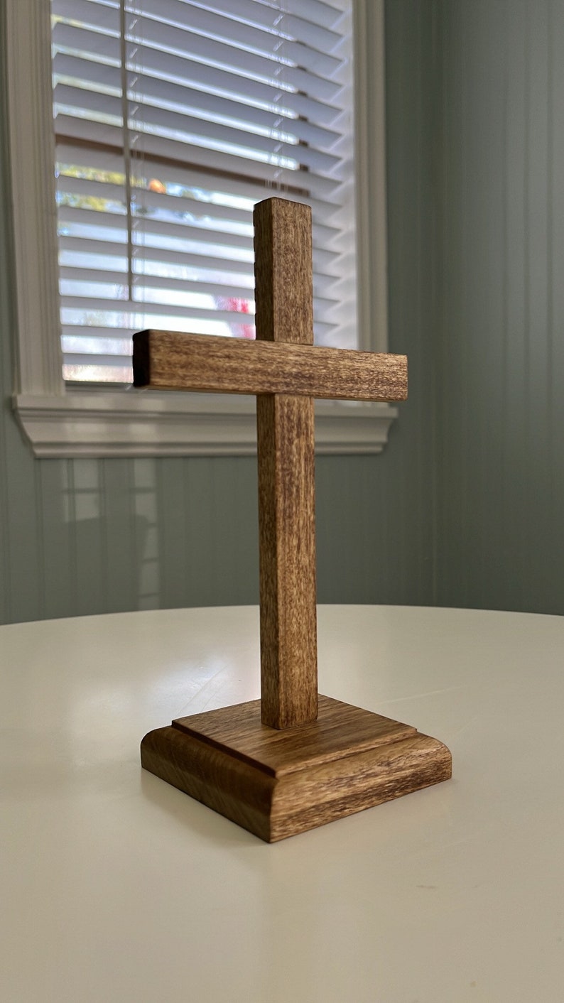 Wooden Cross 9 Stand up Cross Cross With Base Handmade - Etsy