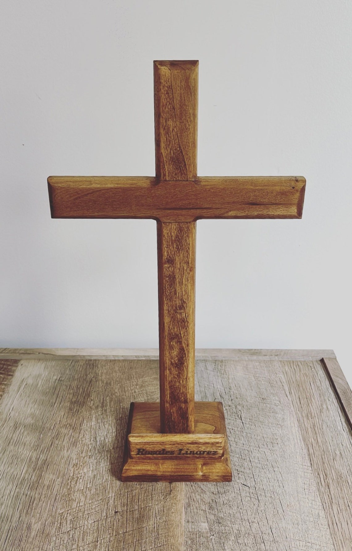 Wooden Cross Custom Made Cross Cross With Base 16 Wooden - Etsy