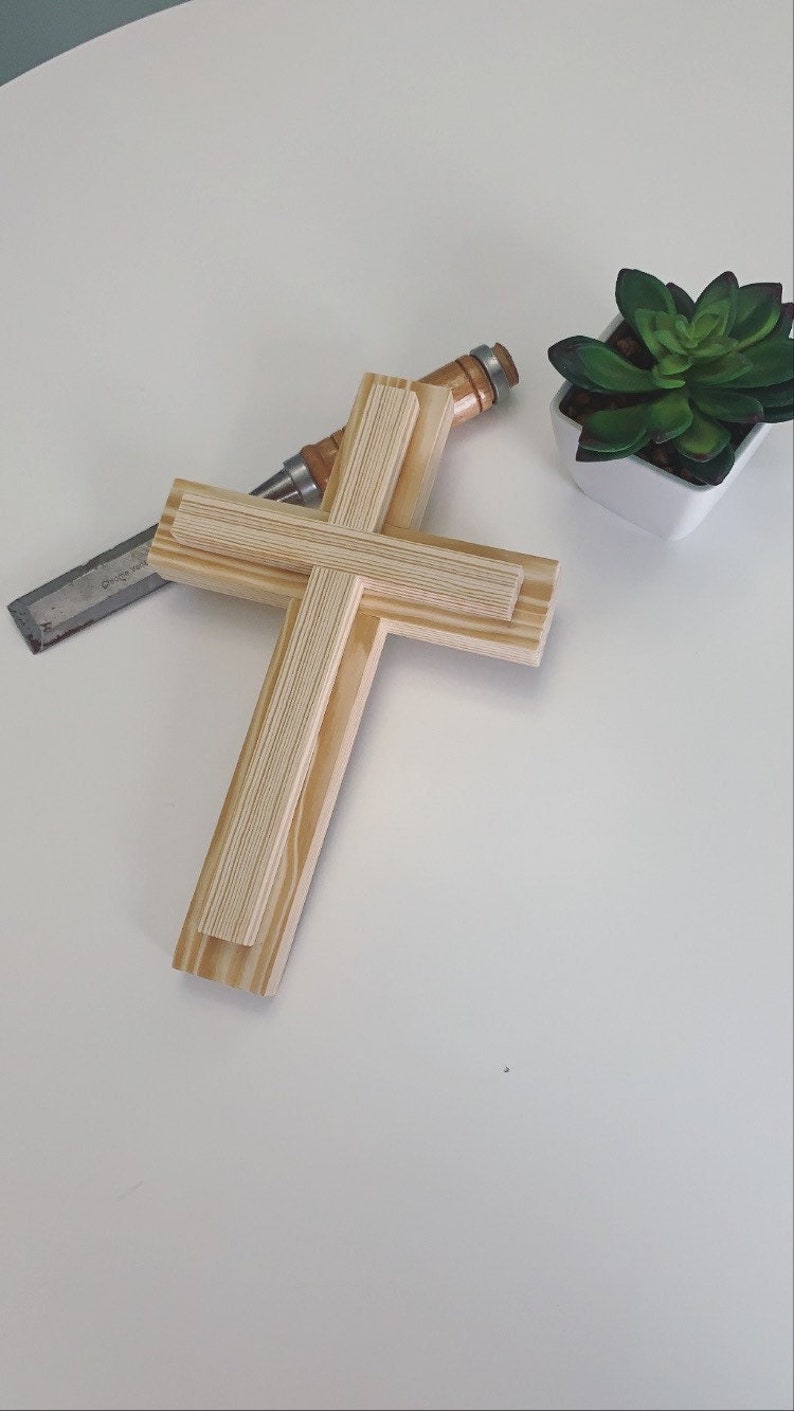 Wooden Cross Unfinished Wooden Cross Blank Cross Cross 3D | Etsy