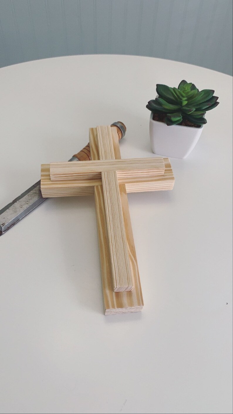 Wooden Cross Unfinished Wooden Cross Blank Cross Cross 3D | Etsy