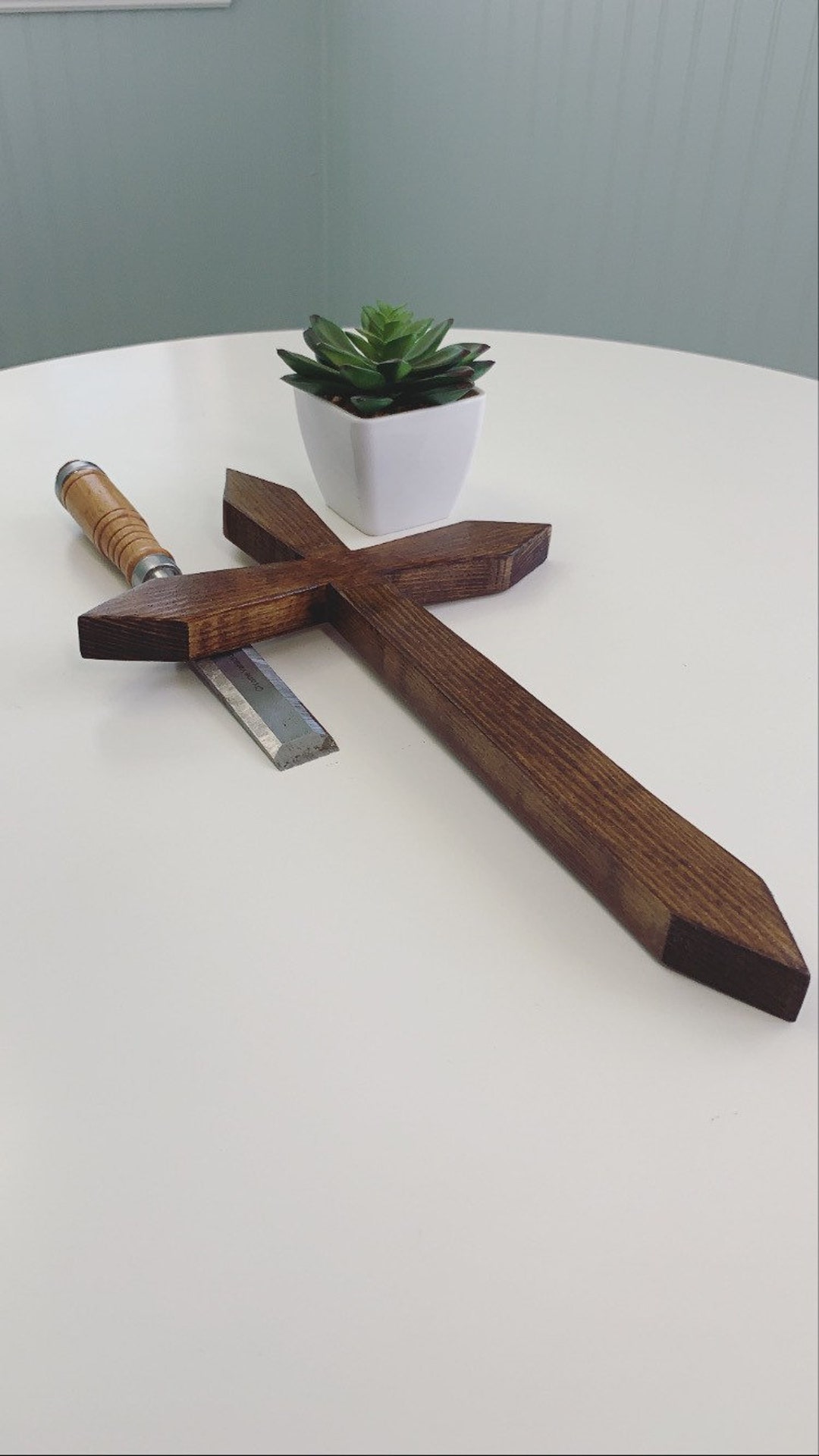 15” Wooden Cross, Handmade Wooden Cross, Wooden Cross With Corners. - Etsy