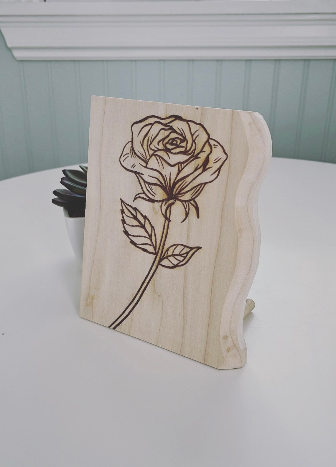 Rose Engrave Wood Engrave Wood Burn Rose Rose. - Etsy