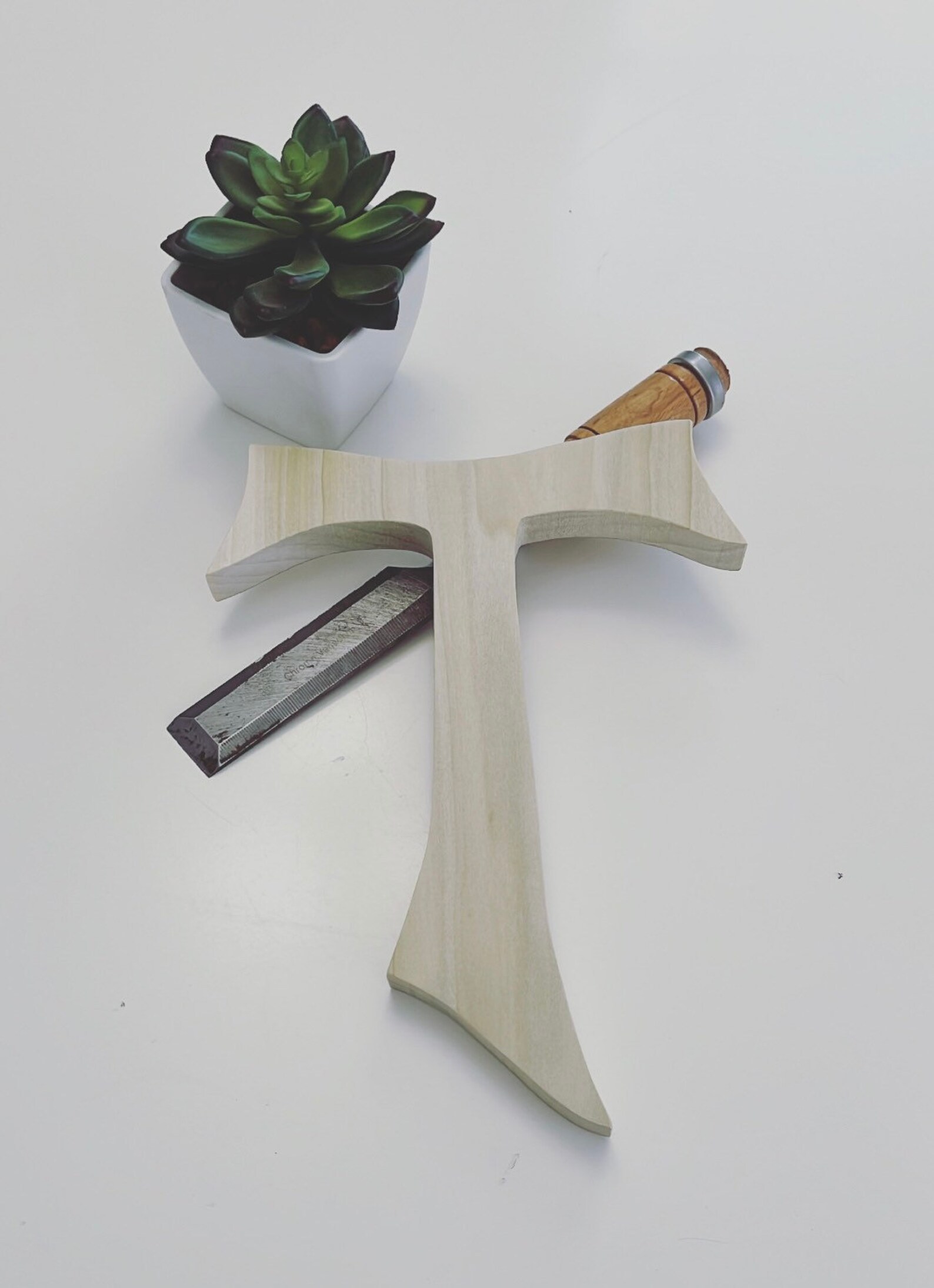 Tau Cross, Unfinished Tau Cross, Wooden Tau Cross, Tau Handmade, Wooden ...