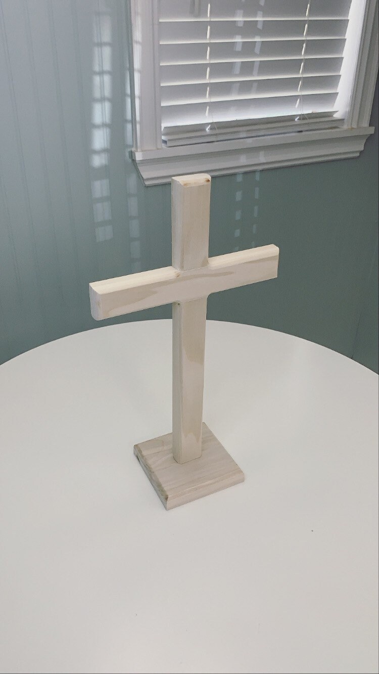 Wooden Cross 16 Stand up Cross Cross With Base Handmade | Etsy