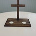 Wooden Cross Cross With Candles Cross With Candle Holder - Etsy