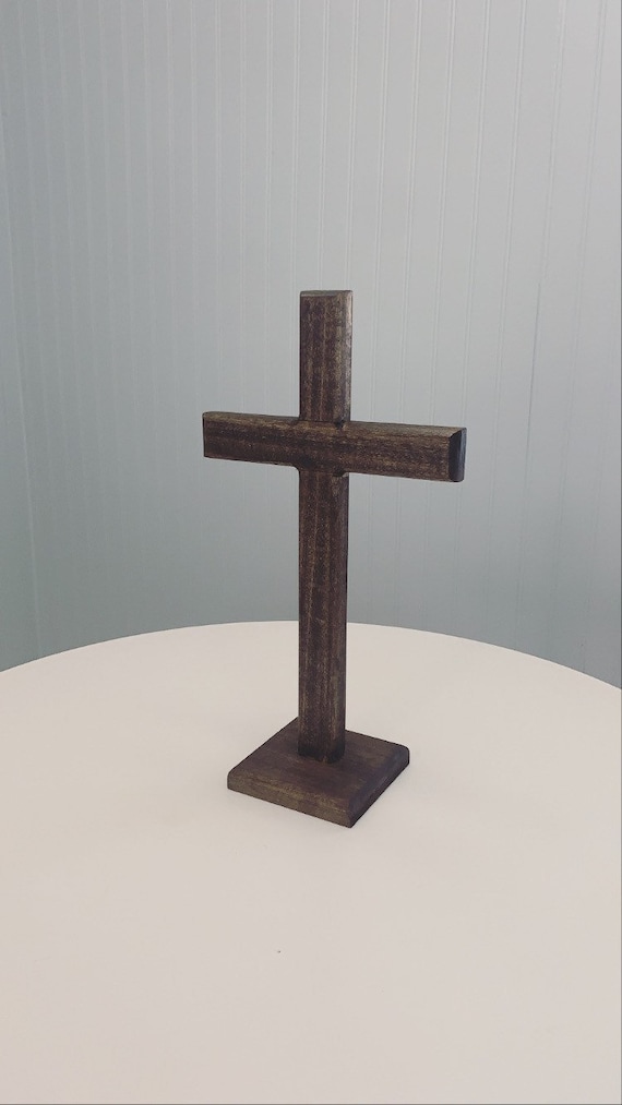 Wooden Cross 16 Stand Up Cross Cross with Base Handmade | Etsy