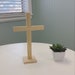 11.5 Wooden Base Cross, Wooden Cross With Base, Stand Wooden Cross ...