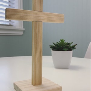 8.5” Stand up Cross, Cross With Base, Handmade Stand up Cross, Stand up ...