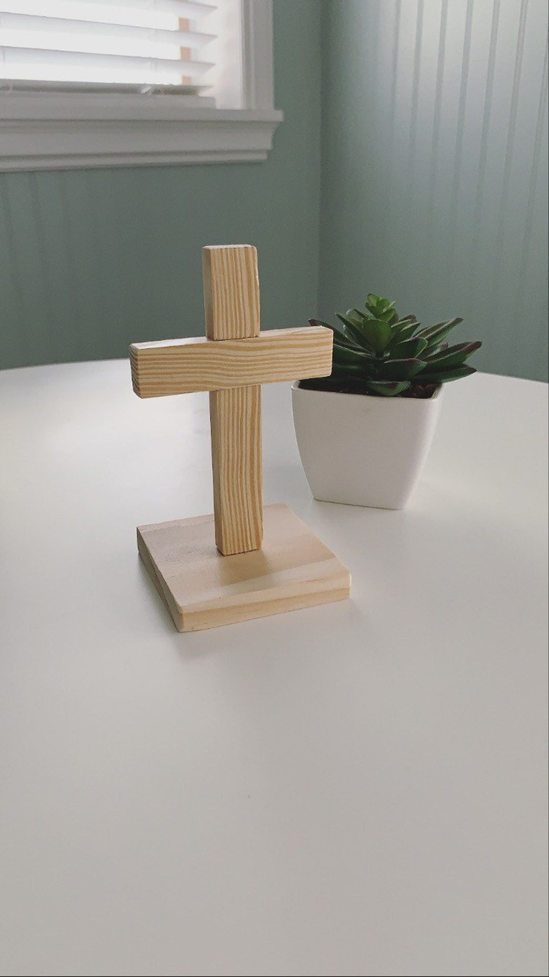 5.5 Stand up Cross, Cross With Base, Handmade Stand up Cross, Stand up ...