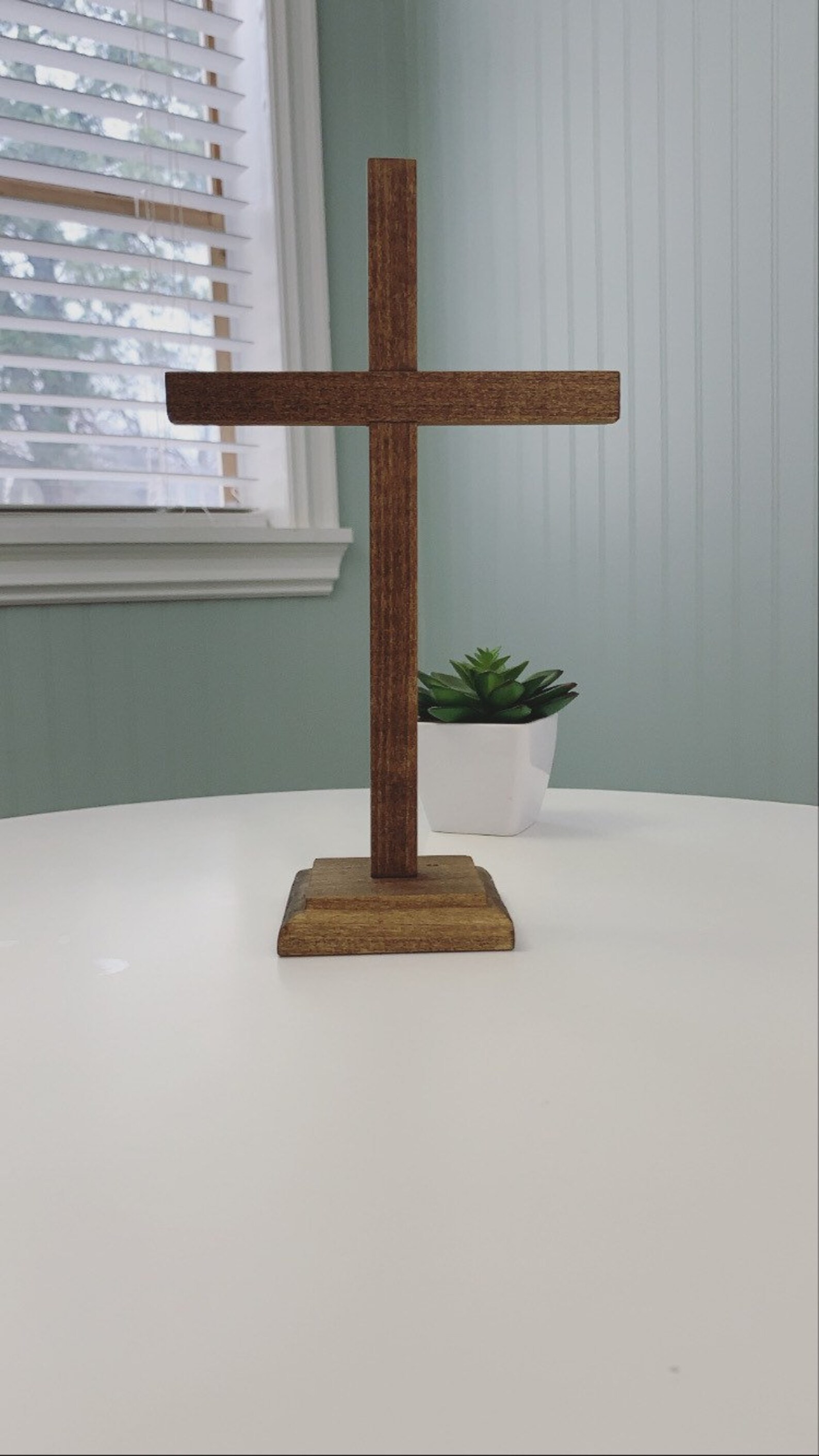 Wooden Cross 12 Stand Up Cross Cross With Base Handmade | Etsy