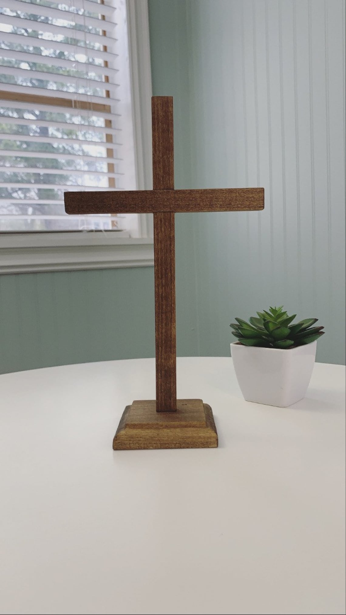 Wooden Cross 12 Stand Up Cross Cross With Base Handmade | Etsy