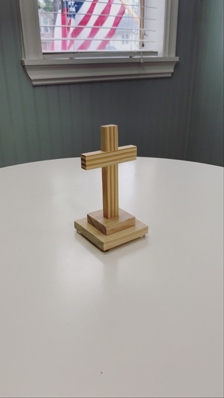 6” Handmade Cross, Stand Cross, Handmade Wooden Cross, Stand Handmade ...