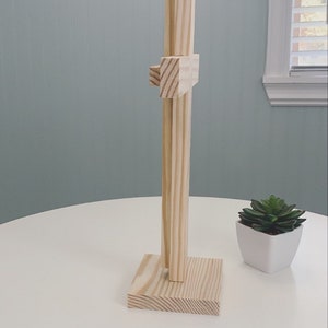 Wooden Cross, 16” Stand up Cross, Cross With Base, Handmade Stand up ...