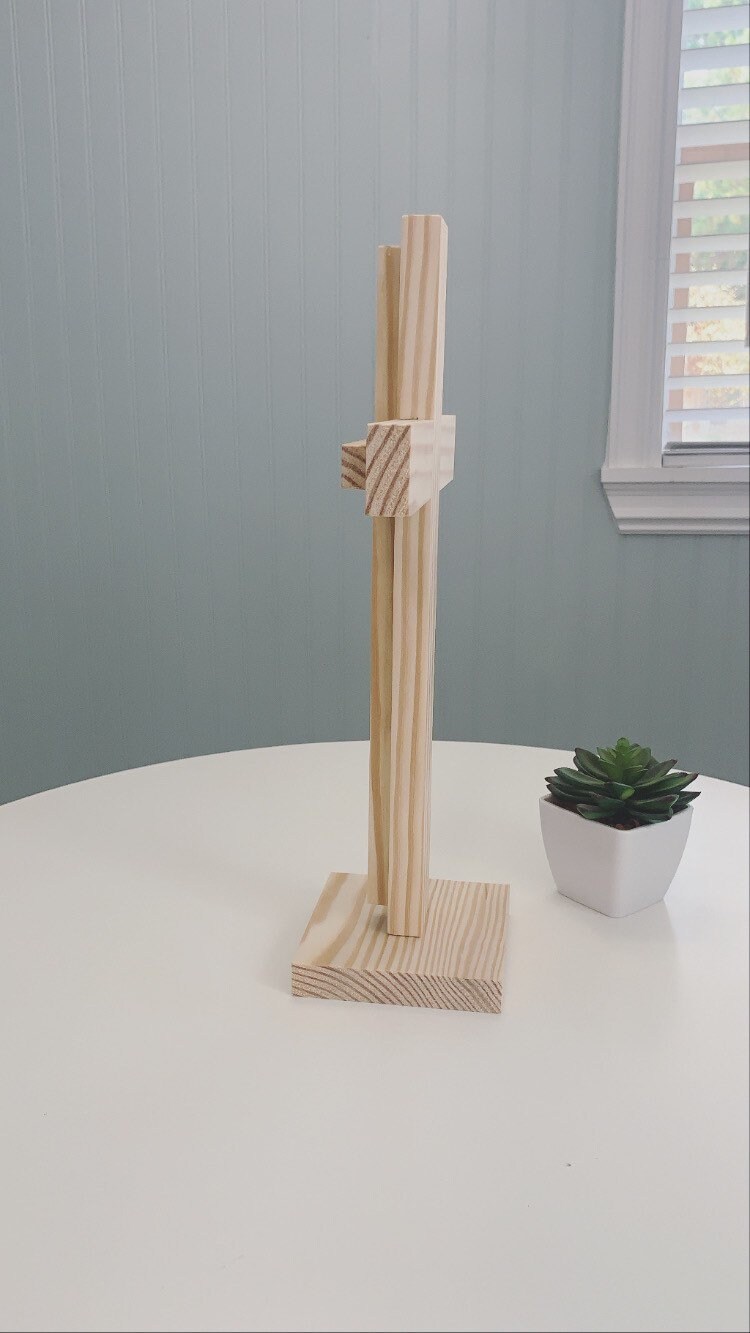 Wooden Cross 16 Stand up Cross Cross With Base Handmade | Etsy