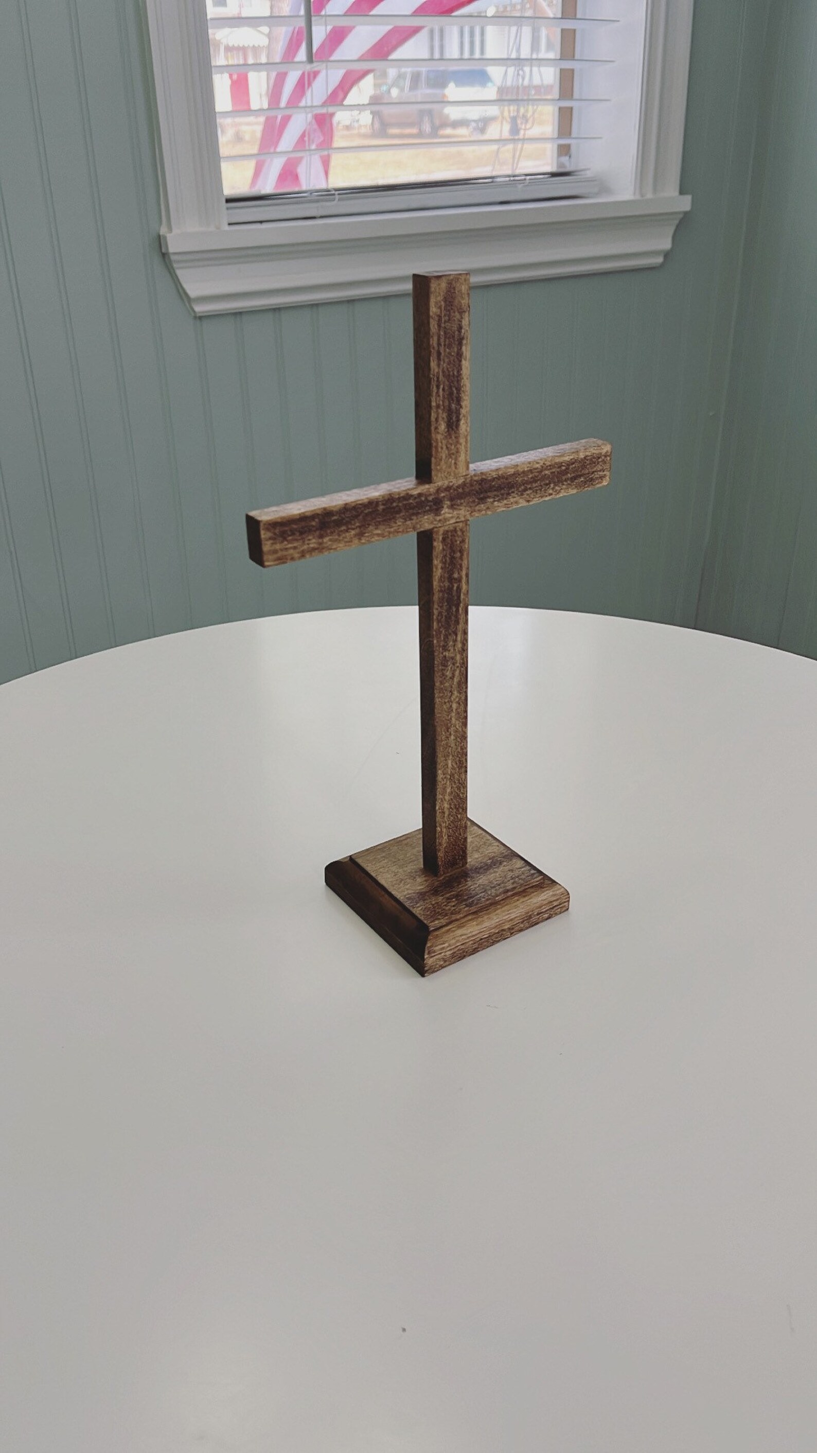 Wooden Cross 12 Stand up Cross Cross With Base Handmade - Etsy