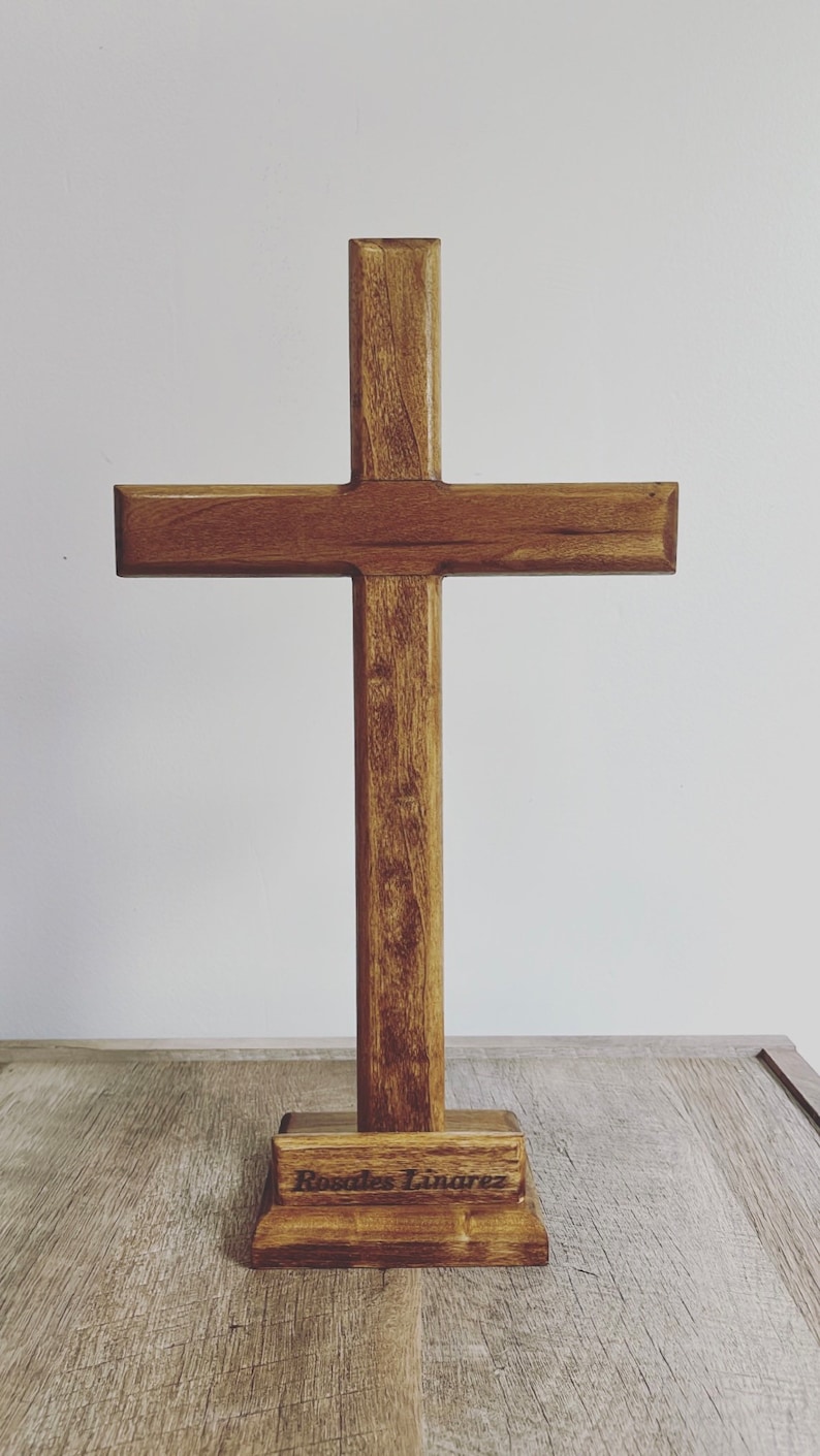 Wooden Cross Custom Made Cross Cross With Base 16 Wooden - Etsy