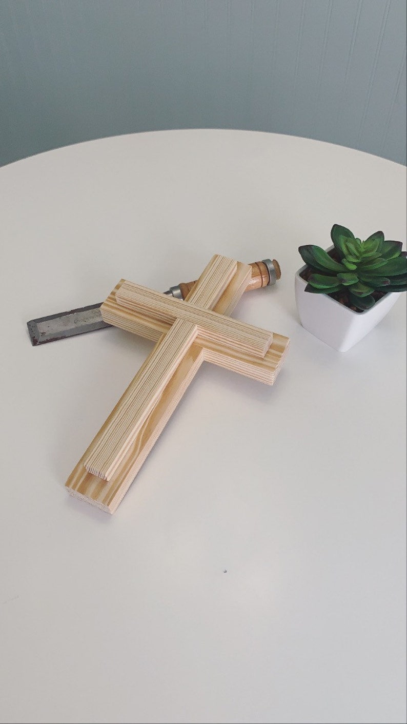 Wooden Cross Unfinished Wooden Cross Blank Cross Cross 3D | Etsy