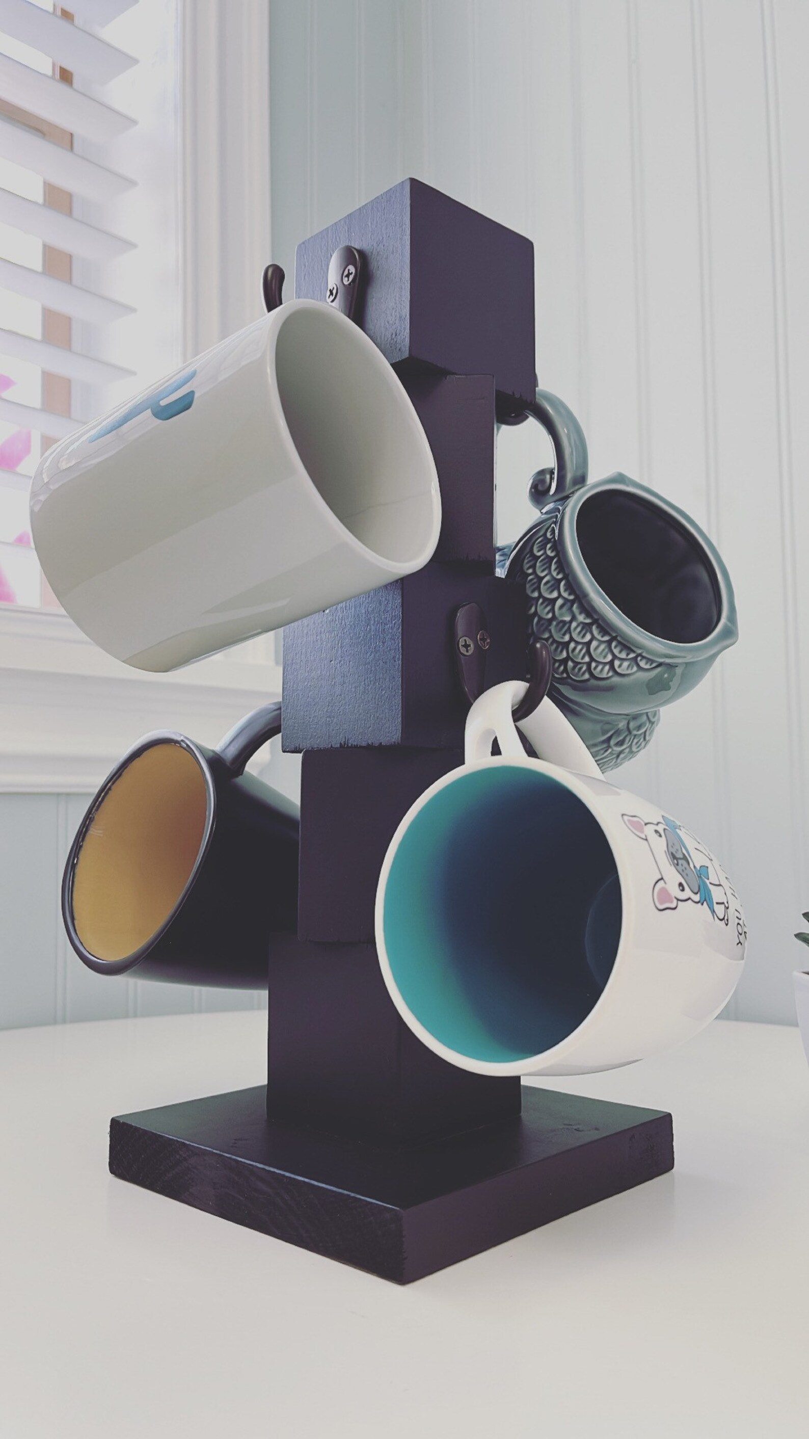 Coffee Mug Holder Coffee Cup Holder Coffee Cup Rack 4 Cup - Etsy