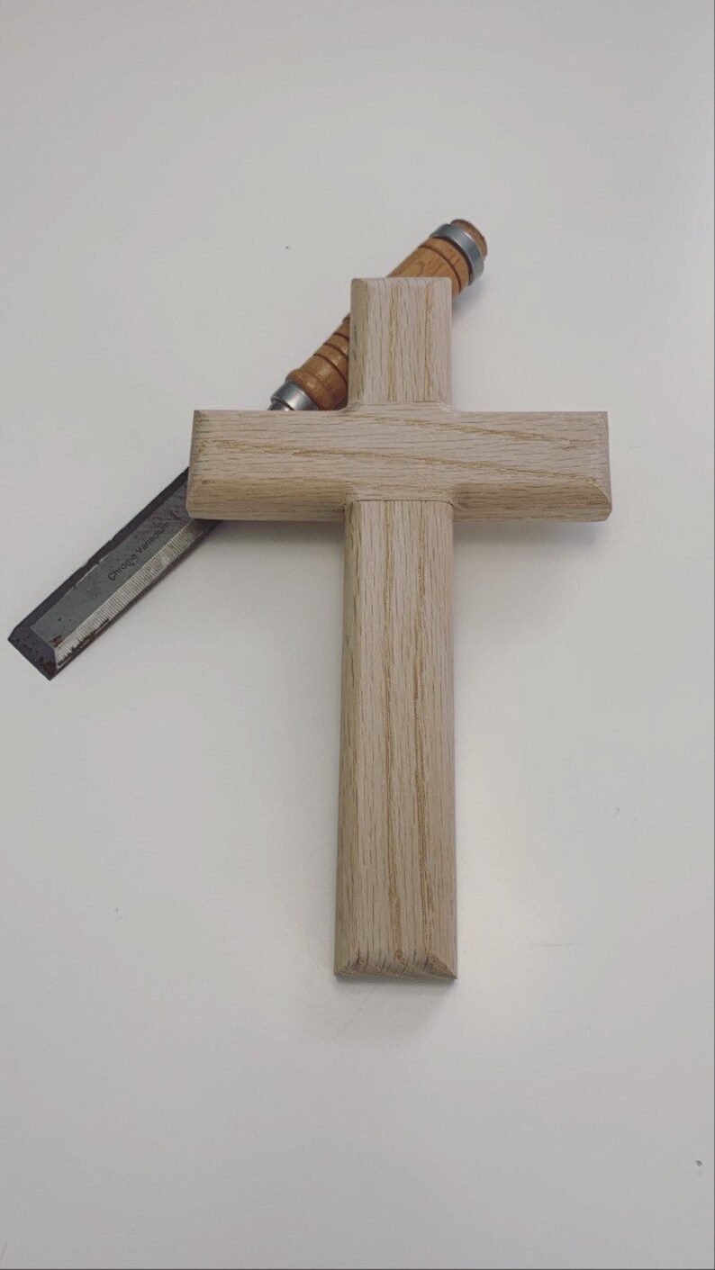 Red Oak Cross, Handmade Cross, Wooden Cross, Cross, Handmade Oak Cross ...