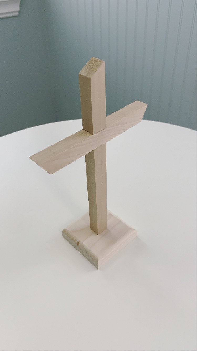 Wooden Cross 11 Stand up Cross Cross With Base Handmade | Etsy