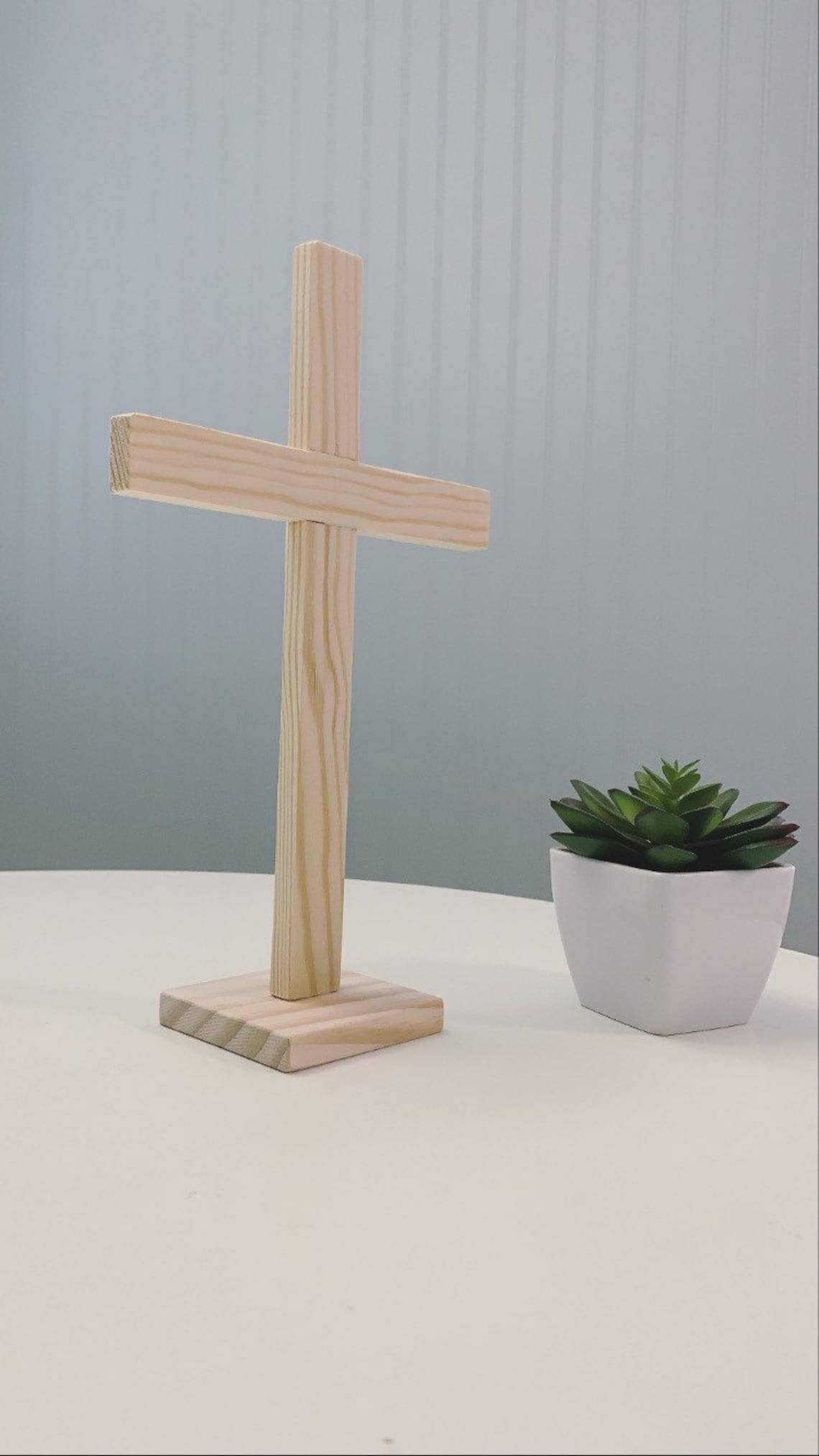 11.5 Wooden Base Cross Wooden Cross With Base Stand Wooden - Etsy