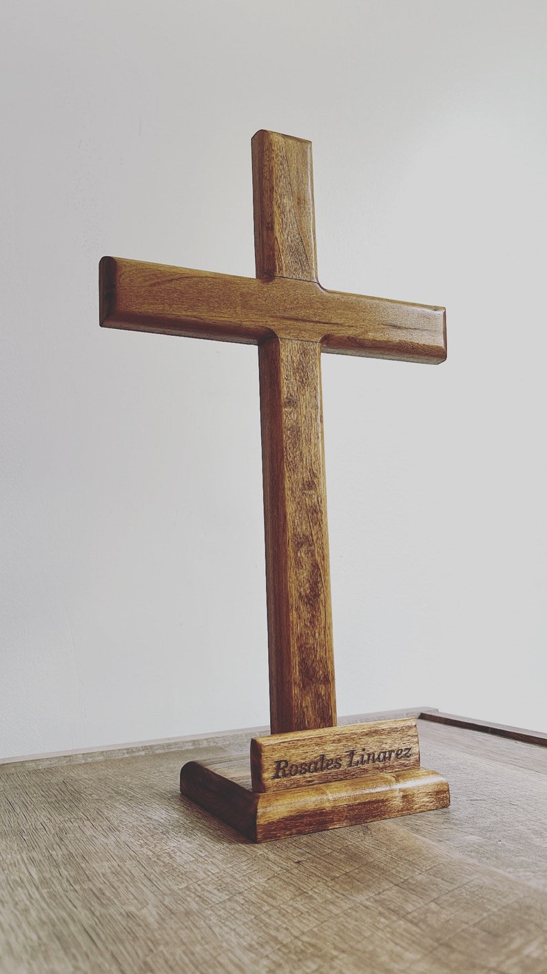 Wooden Cross Custom Made Cross Cross With Base 16 Wooden - Etsy