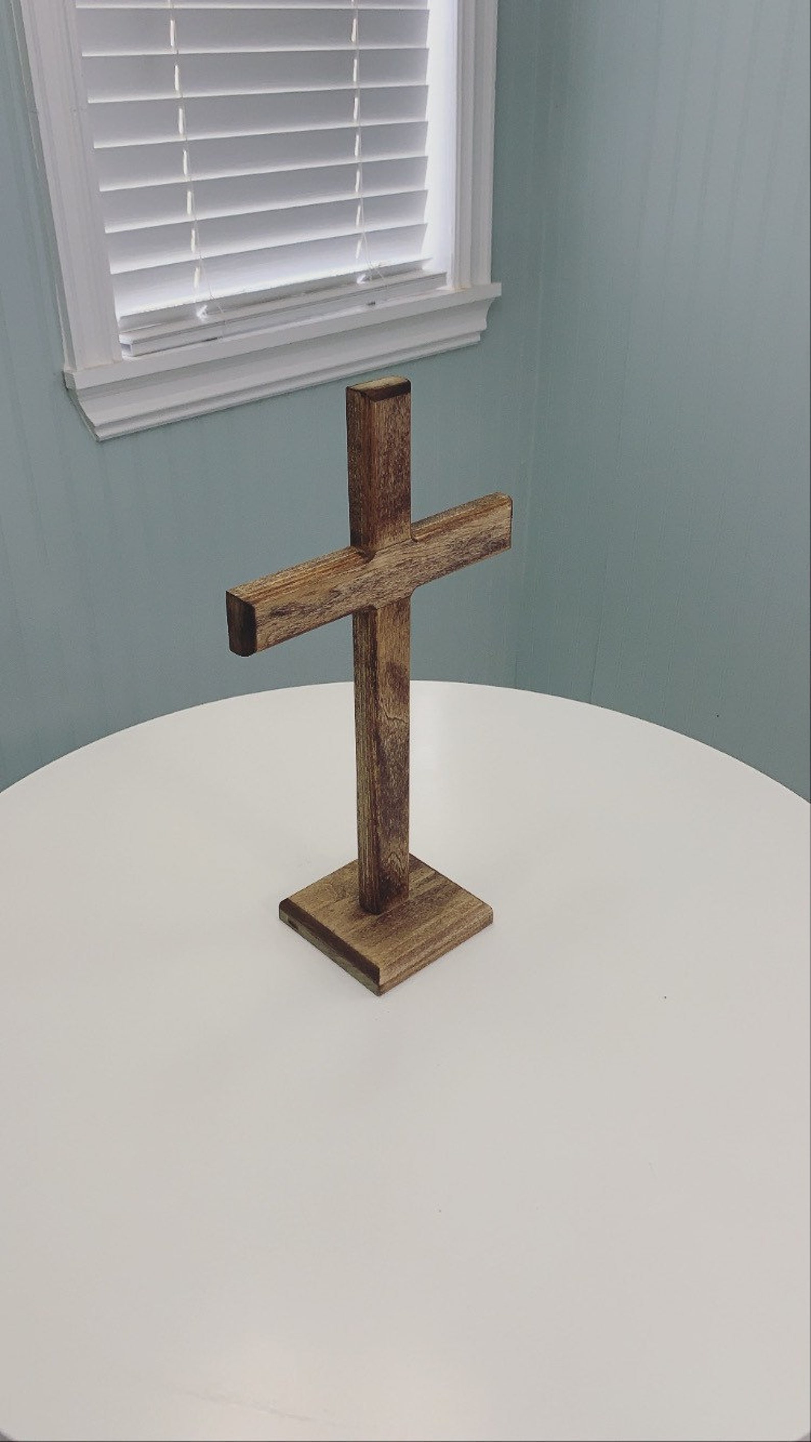 Wooden Cross 16 Stand up Cross Cross With Base Handmade - Etsy