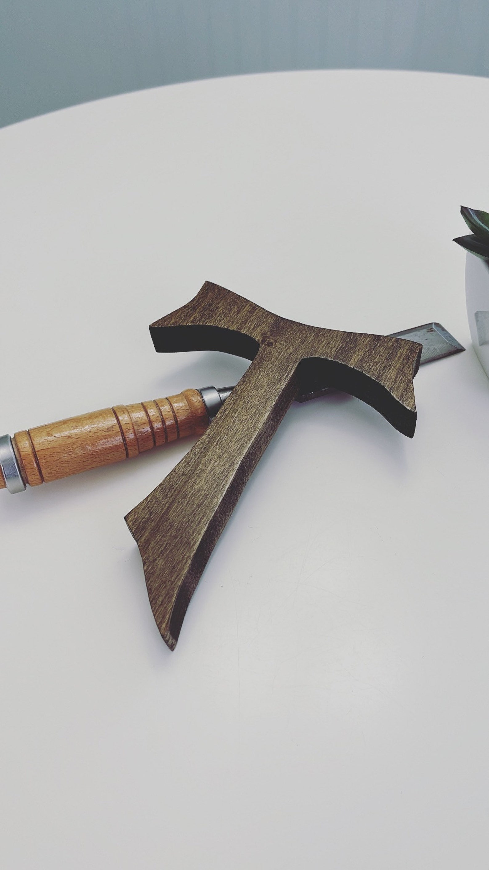 Tau Cross, Wooden Tau Cross, Tau, Handmade Tau Cross, Wooden Cross ...