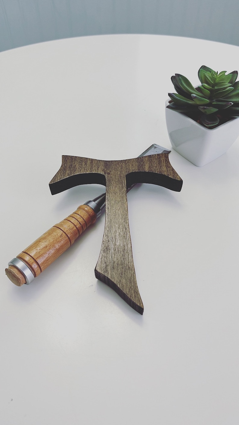Tau Cross, Wooden Tau Cross, Tau, Handmade Tau Cross, Wooden Cross ...