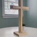 Wooden Cross, 16” Stand up Cross, Cross With Base, Handmade Stand up ...