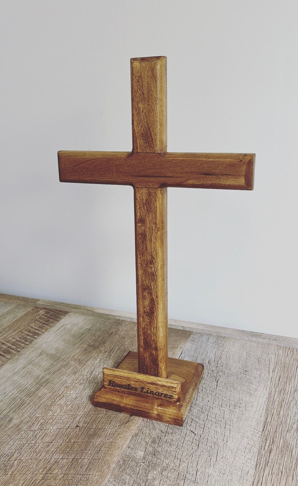 Wooden Cross Custom Made Cross Cross With Base 16 Wooden - Etsy