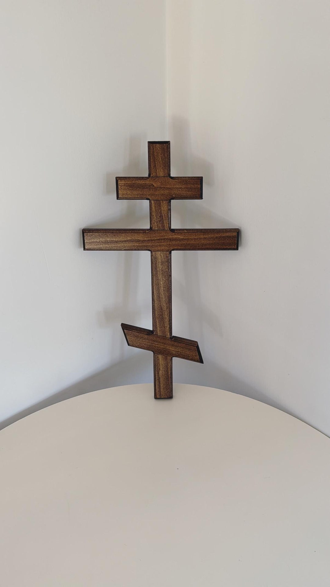 Eastern Orthodox Cross, Eastern Orthodox Wooden Cross, Orthodox 3-bar ...