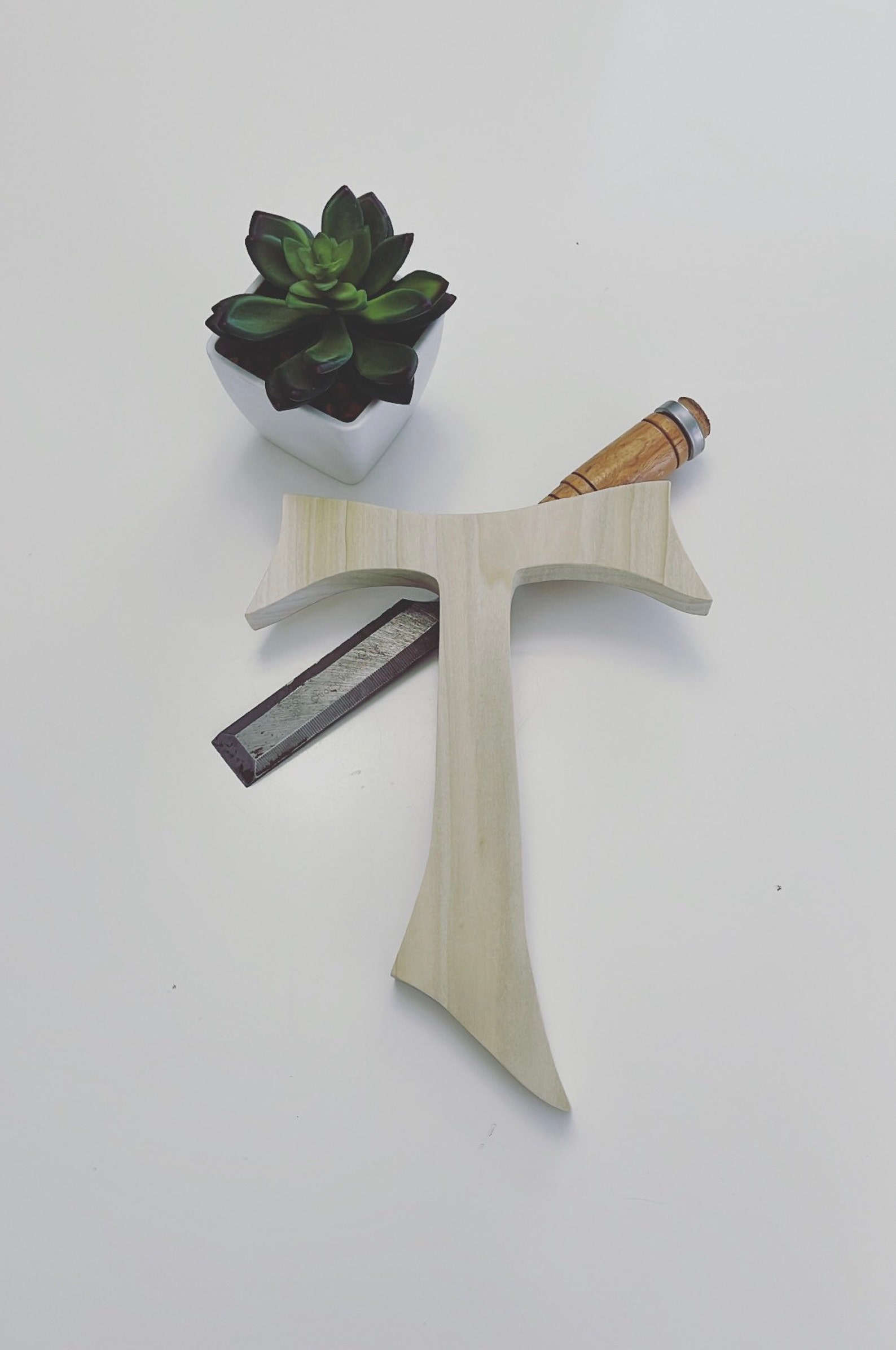 Tau Cross, Unfinished Tau Cross, Wooden Tau Cross, Tau Handmade, Wooden ...