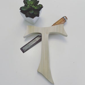 Tau Cross, Unfinished Tau Cross, Wooden Tau Cross, Tau Handmade, Wooden ...