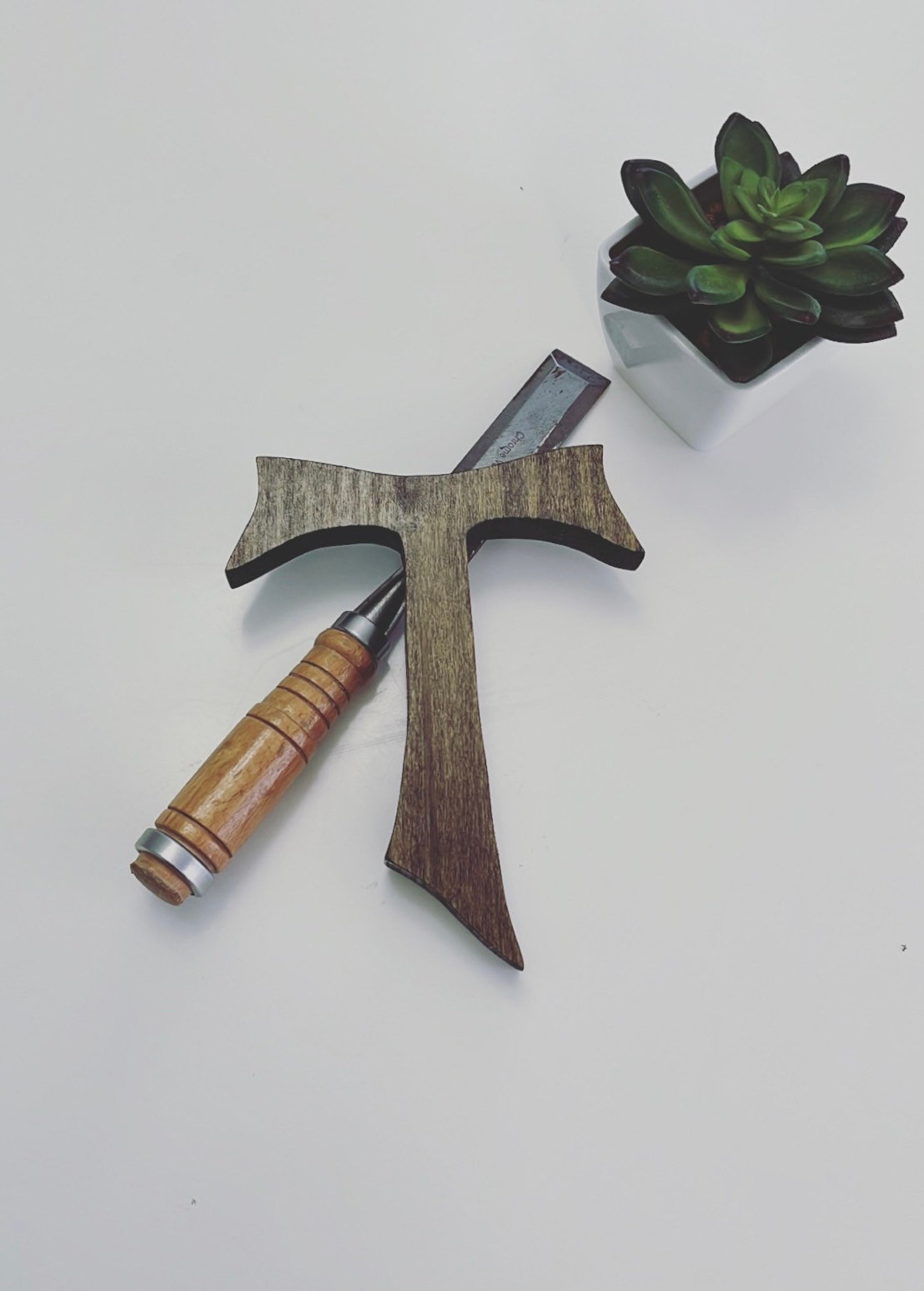Tau Cross, Wooden Tau Cross, Tau, Handmade Tau Cross, Wooden Cross ...