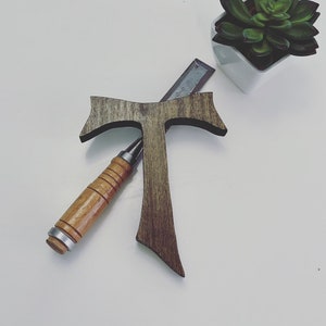 Tau Cross, Wooden Tau Cross, Tau, Handmade Tau Cross, Wooden Cross ...