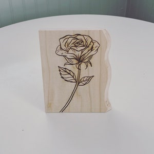 Rose Engrave, Wood Engrave, Wood Burn Rose, Rose. - Etsy