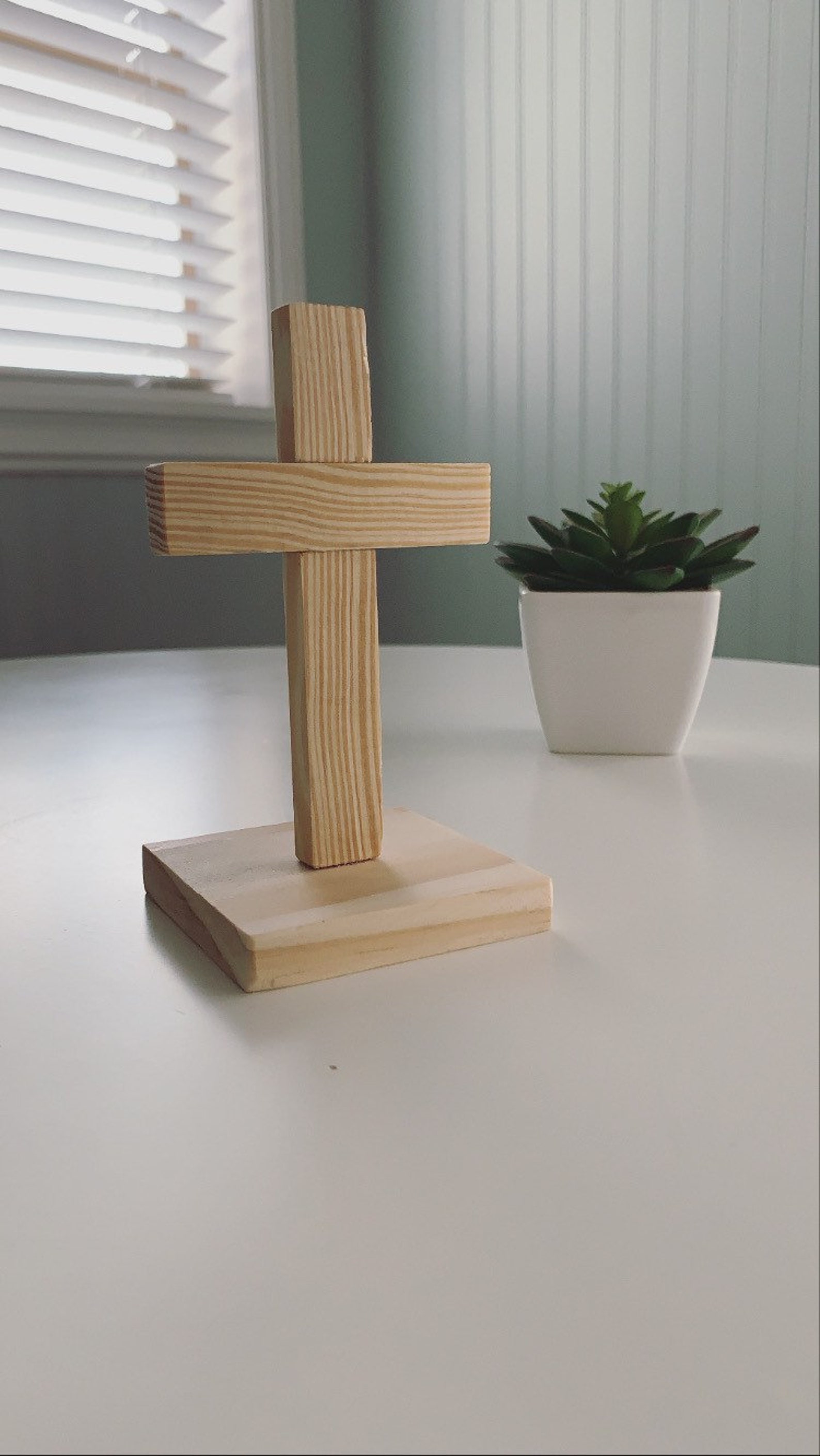 5.5 Stand up Cross Cross With Base Handmade Stand up Cross | Etsy