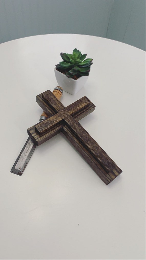 Wooden Christian Cross 3d 3D Laser Art Our Father Cross – Sawdust